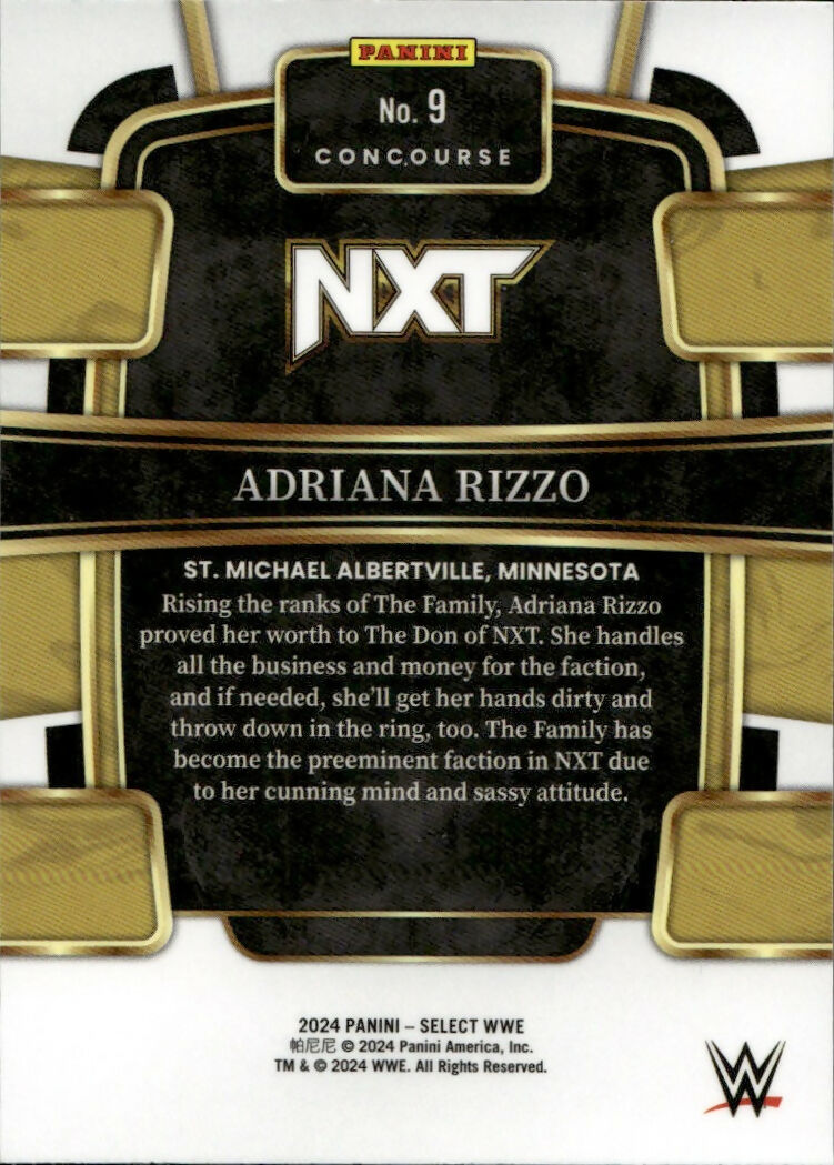 2024 Panini Select WWE - Concourse #9 Adriana Rizzo – US Sports Cards ...