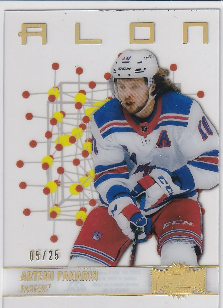 2020-21 SkyBox Metal Universe ALON Gold Spectrum #A-16 Artemi Panarin ...